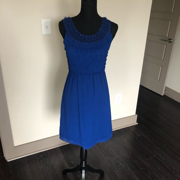 Max Studio | Dresses | Max Studio Chiffon Royal Blue Dress Medium ...